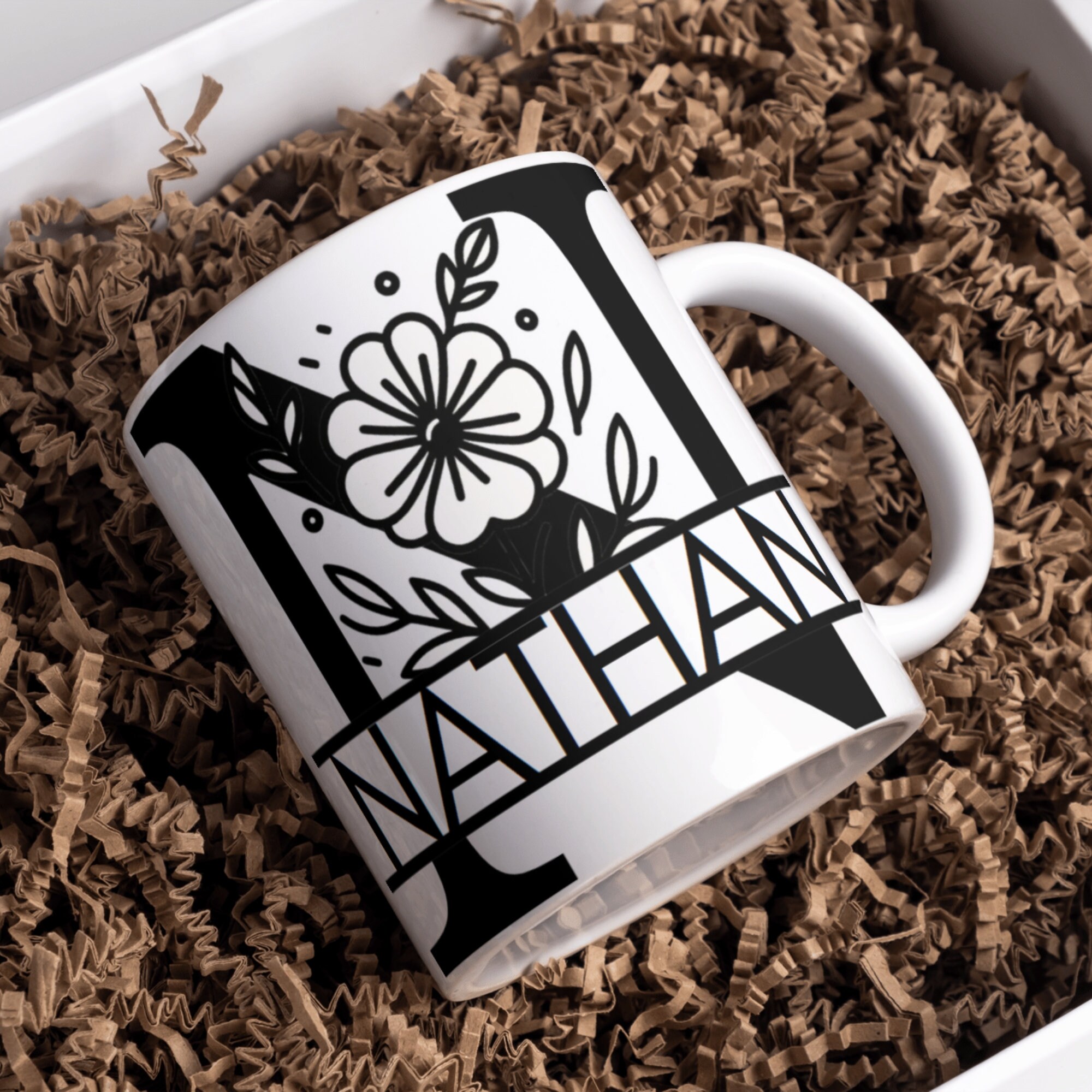 Floral Alphabet SVG Files: Wavey Split Monogram (digital Download) - Etsy