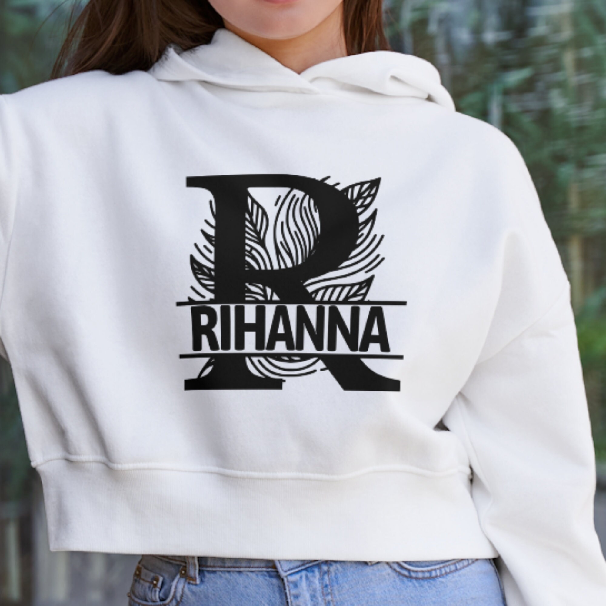 Leave Split Monogram SVG Files, Leave Alphabet Monogram SVG Set ...