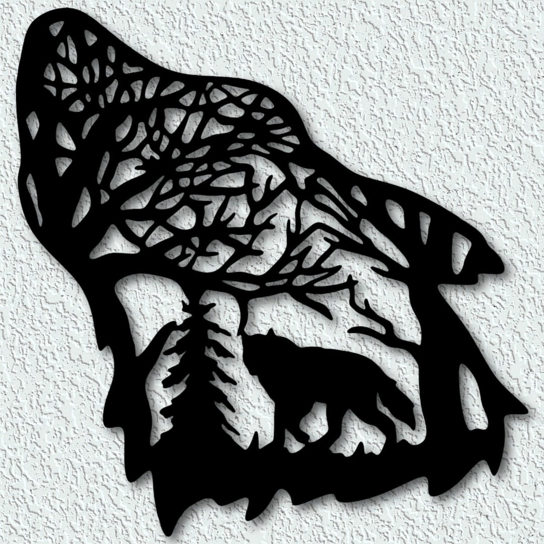Wolf Wall Art Howling Wolf Wall Decor Wolves Home Decor Spirit - Etsy
