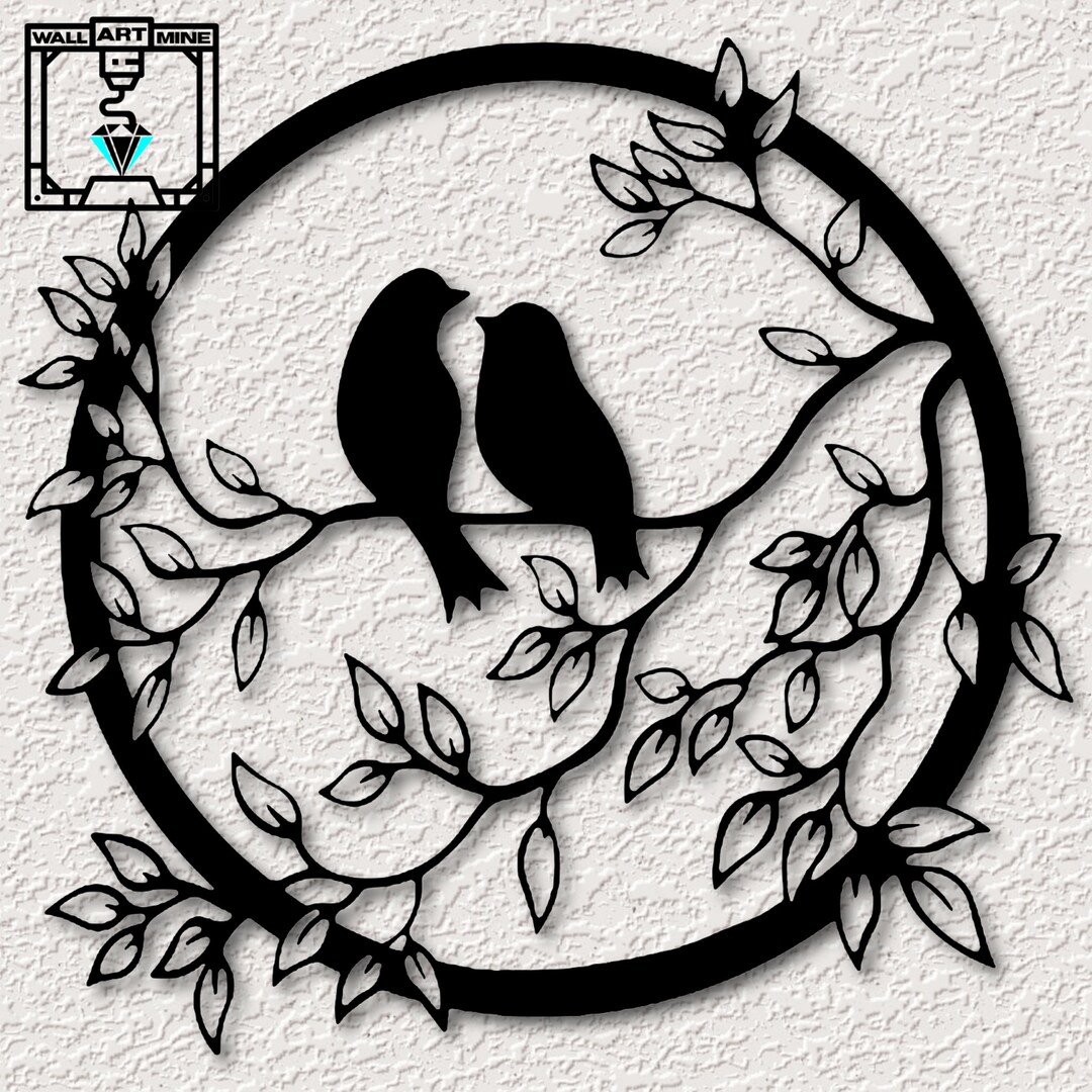 Birds on a Branch Wall Art Birds on a Branch Decor Perched Birds Decor ...