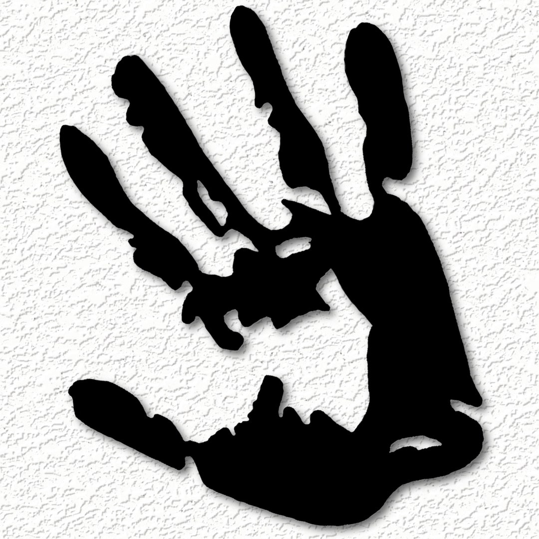 Talk to Me Hand Prints Wall Art Handprint Craft Halloween Handprint Art ...