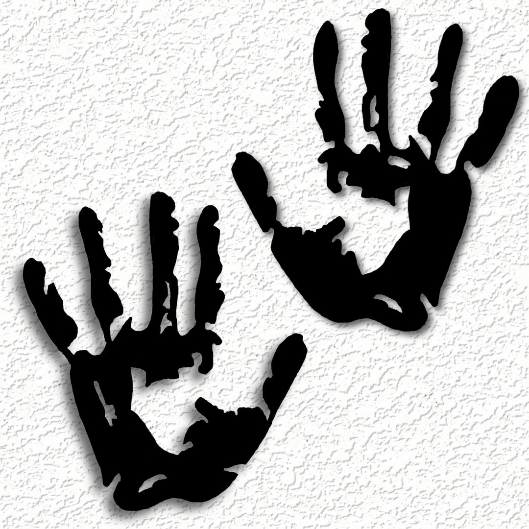 Talk to Me Hand Prints Wall Art Handprint Craft Halloween Handprint Art ...
