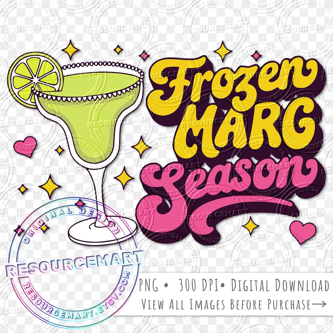 Frozen Marg Season Sublimation PNG Design, Retro Margarita Summer T ...