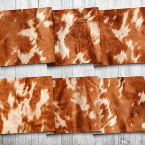 Seamless Cowhide Digital Paper, Scrapbook Paper, Tileable Leather ...