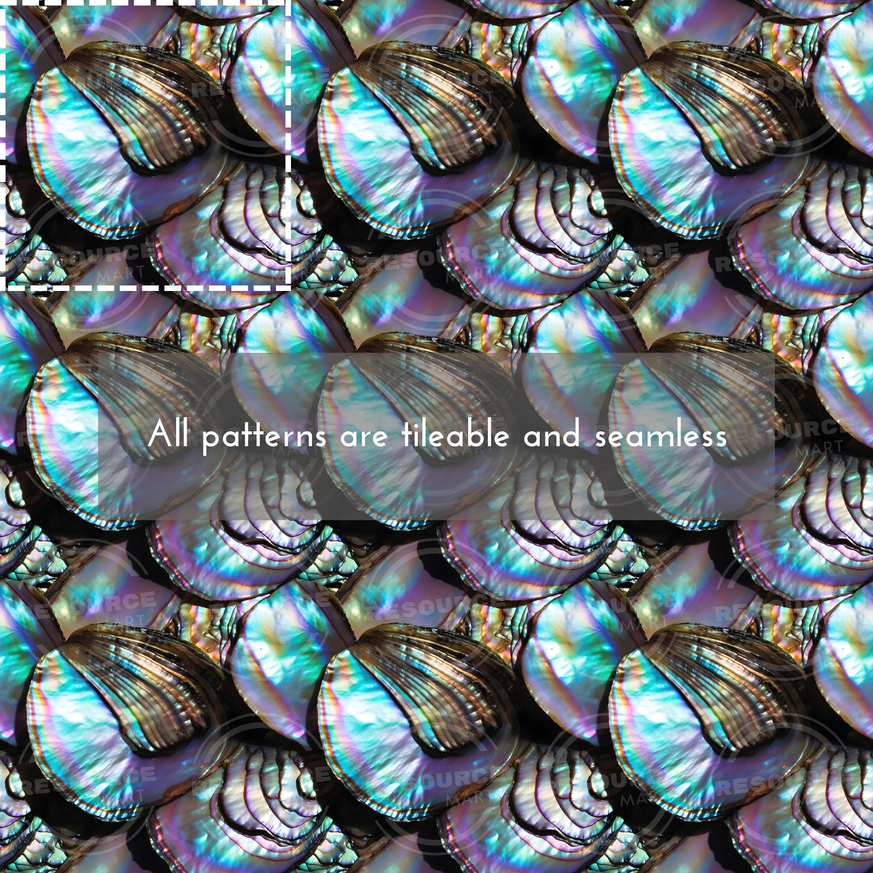 Abalone Seamless Digital Papers, Scrapbooking Paper, Tilable Background ...