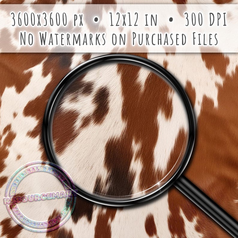 Seamless Cowhide Digital Paper, Scrapbook Paper, Tileable Leather ...