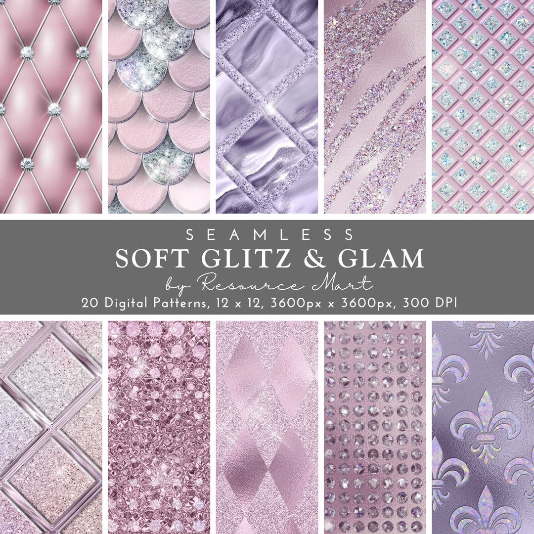 Luxury Glam Digital Paper, Printable Scrapbook Paper, Seamless Pattern ...