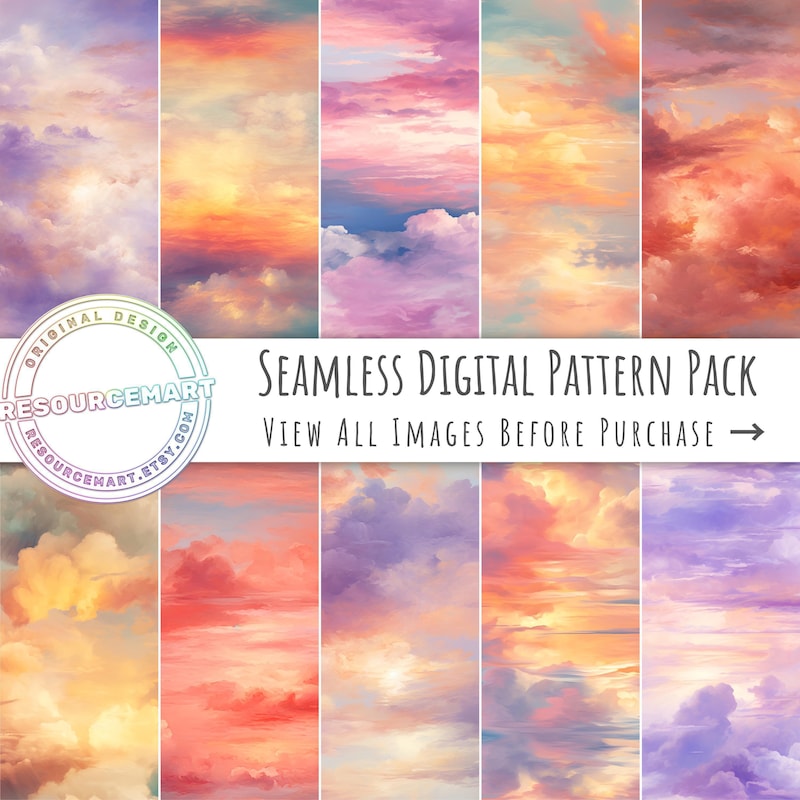 Pastel Sunset Art - Etsy