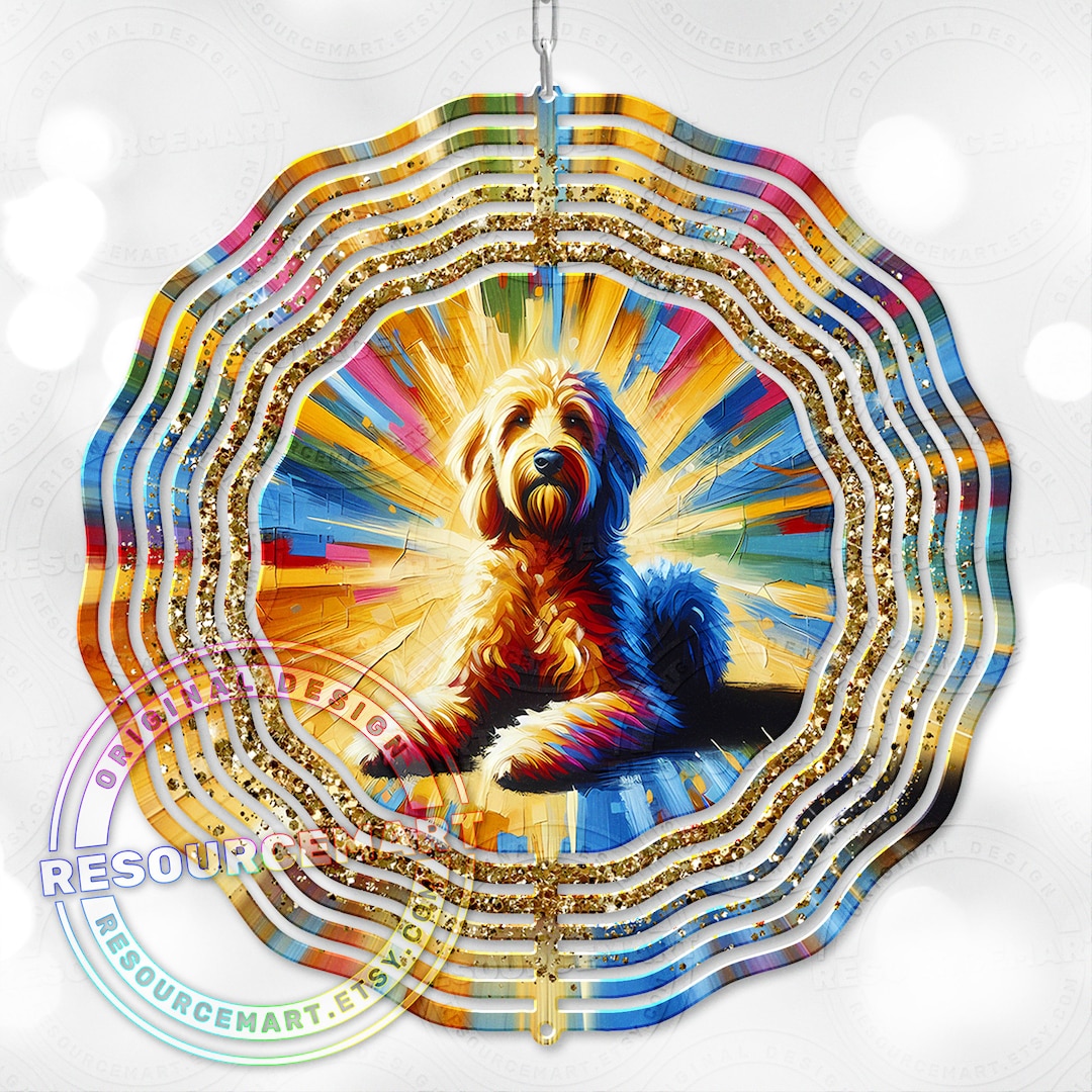 Labradoodle Wind Spinner Sublimation Design, Digital Download, 10 Inch ...