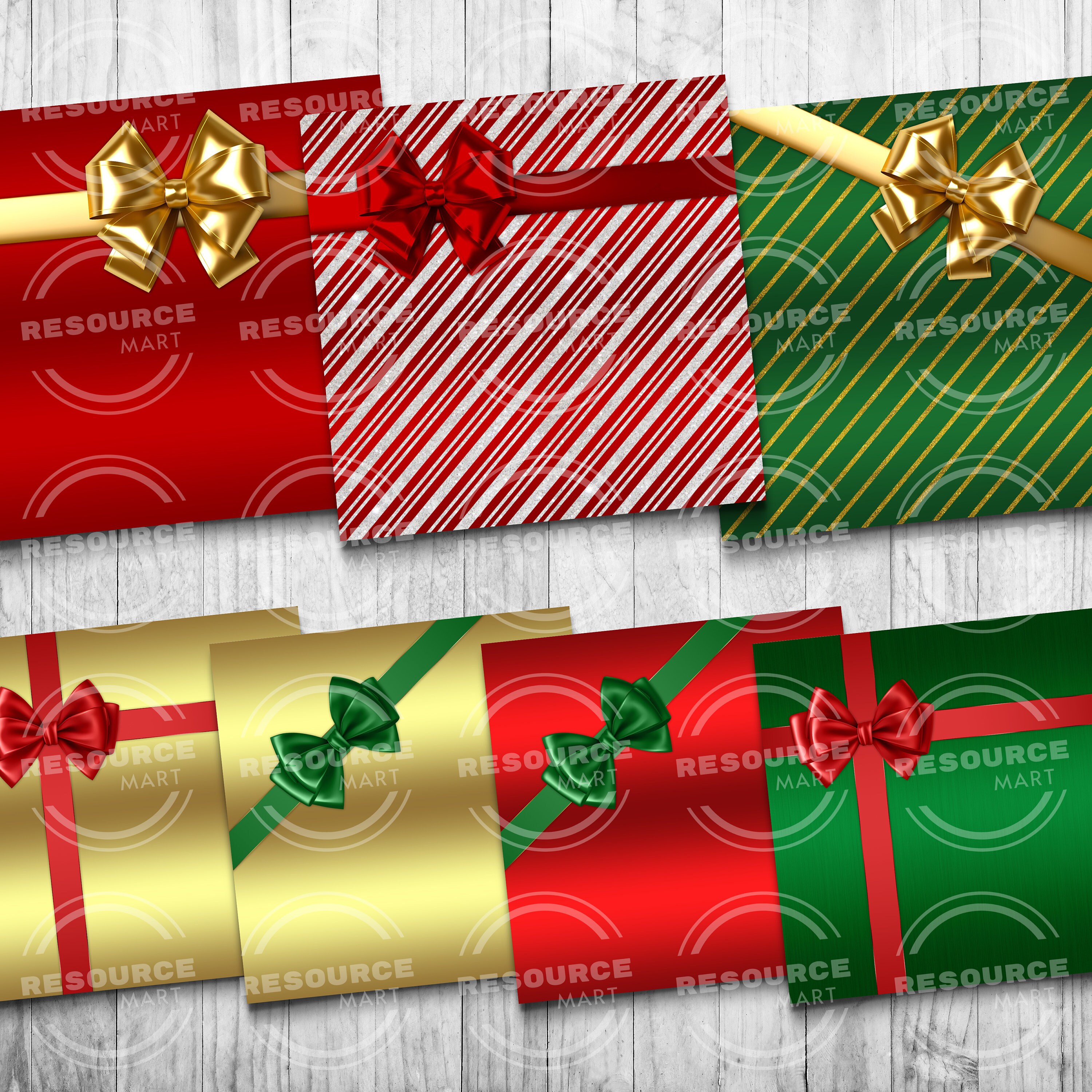 Luxury Christmas Digital Paper Pack, Seamless Glitter Foil Printable ...