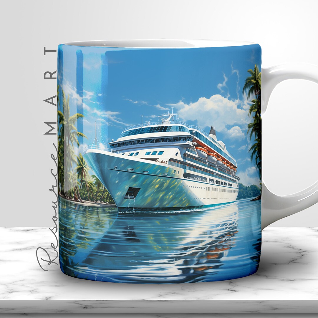 Cruise Ship Mug Wrap, 11oz 12 Oz 15 Oz Summer Vacation Png, Sublimation ...