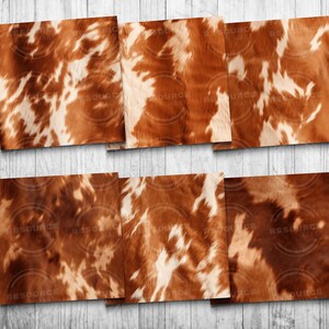 Seamless Cowhide Digital Paper, Scrapbook Paper, Tileable Leather ...