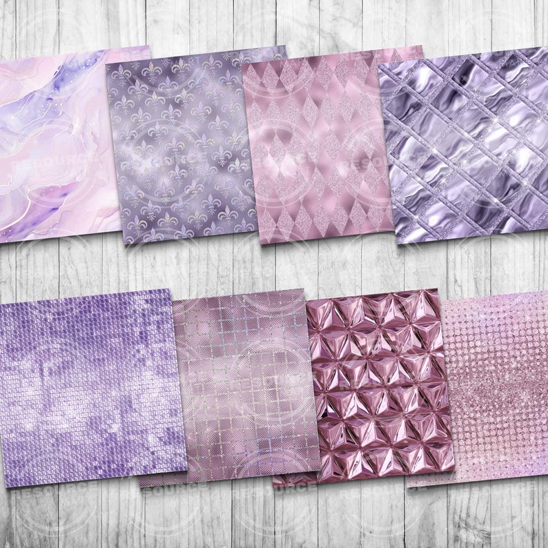 Luxury Glam Digital Paper, Printable Scrapbook Paper, Seamless Pattern ...