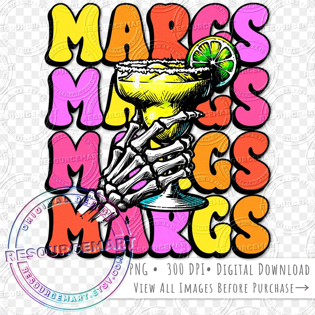 Margs PNG Graphic File, Margarita Summer T-shirt Tee Design ...
