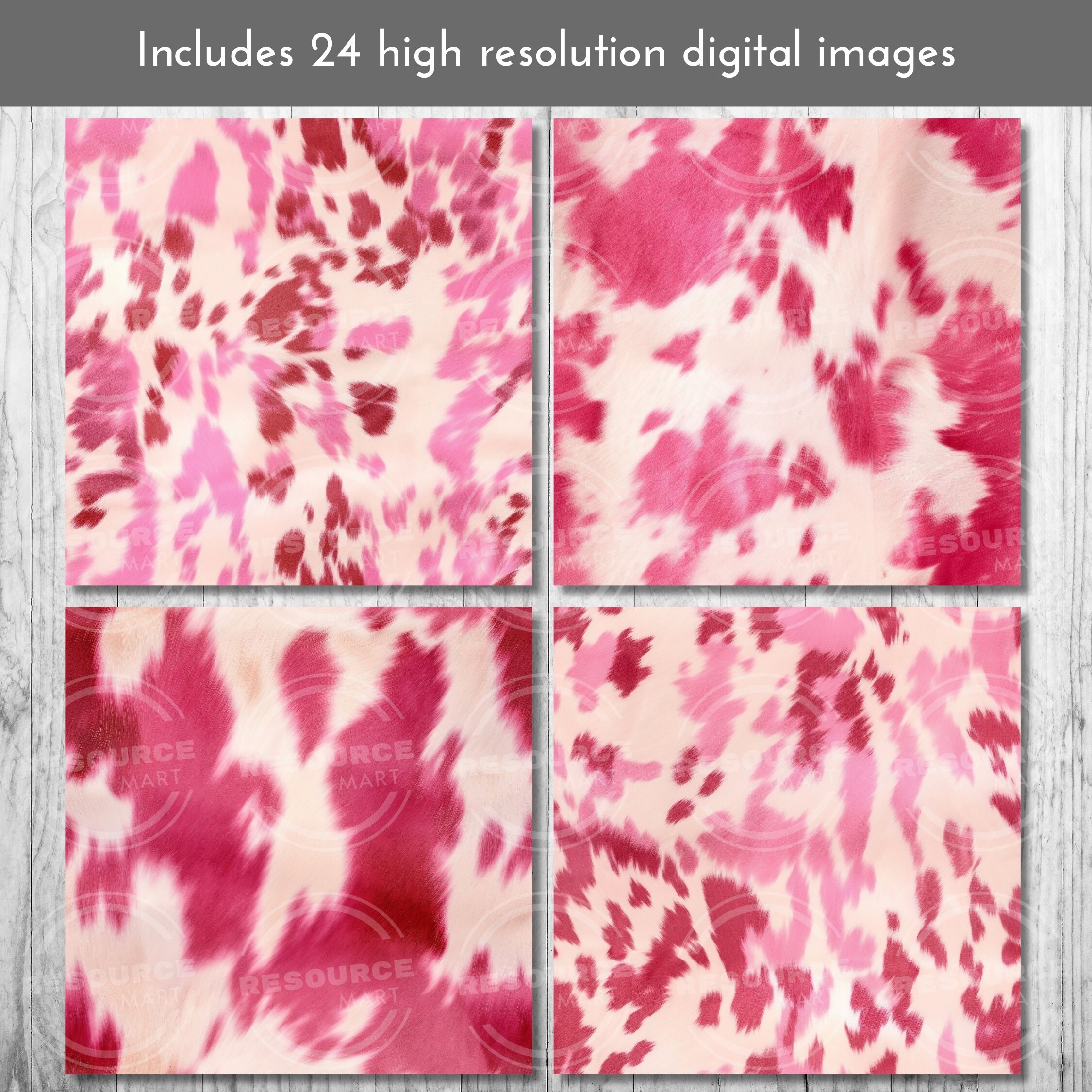 Seamless Pink Cowhide Digital Paper, Scrapbook, Tileable Leather ...