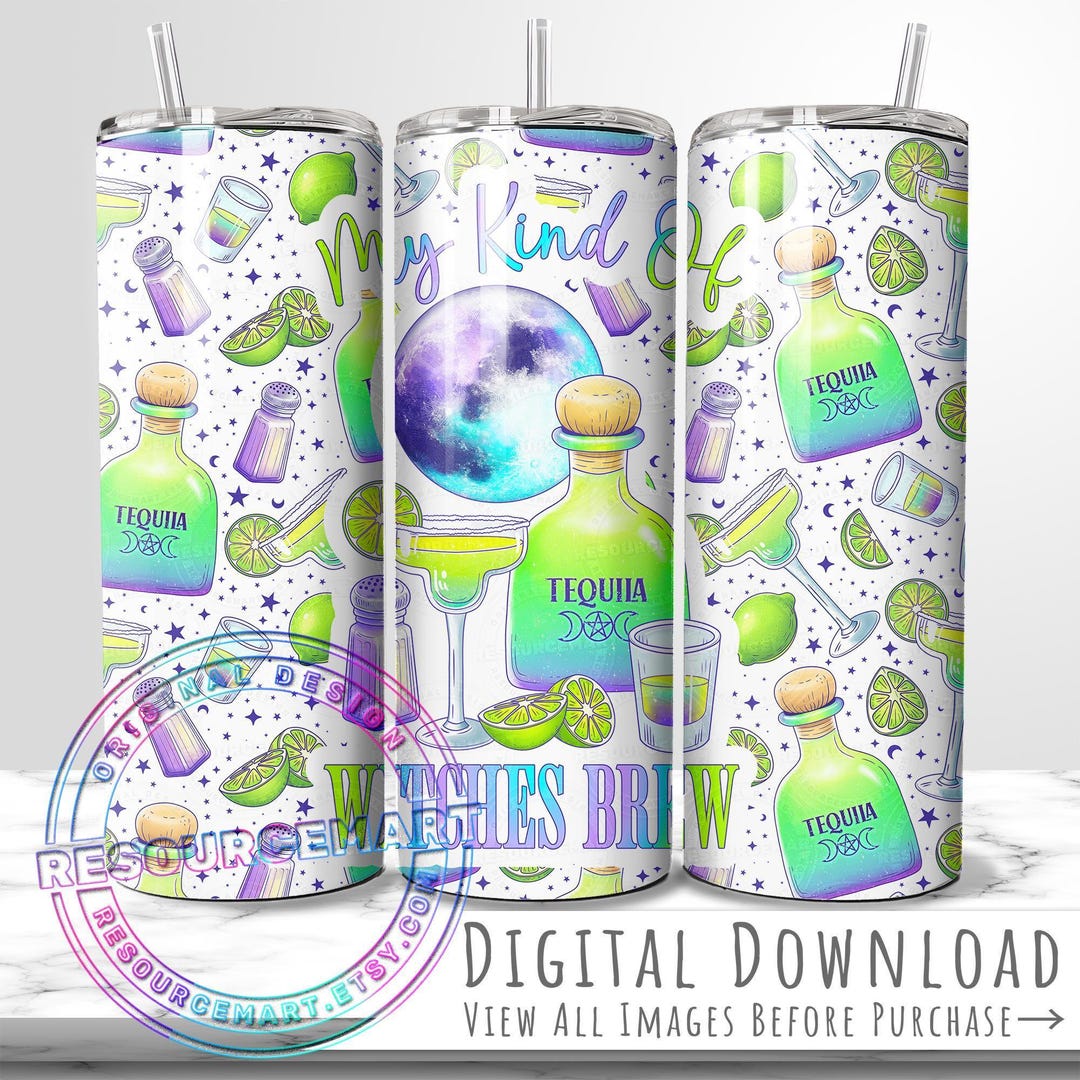 My Kind of Witches Brew Seamless 20oz Tumbler Wrap Design, Practical ...