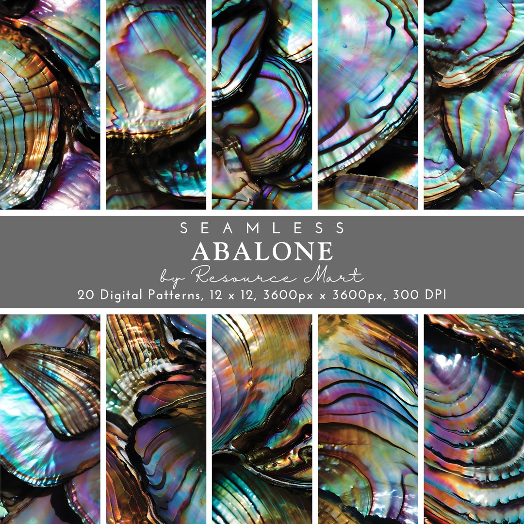 Abalone Seamless Digital Papers, Scrapbooking Paper, Tilable Background ...