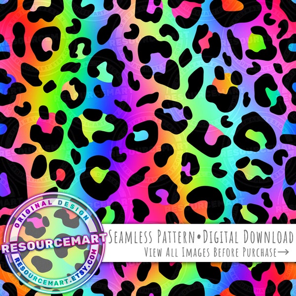 Rainbow Leopard - Etsy
