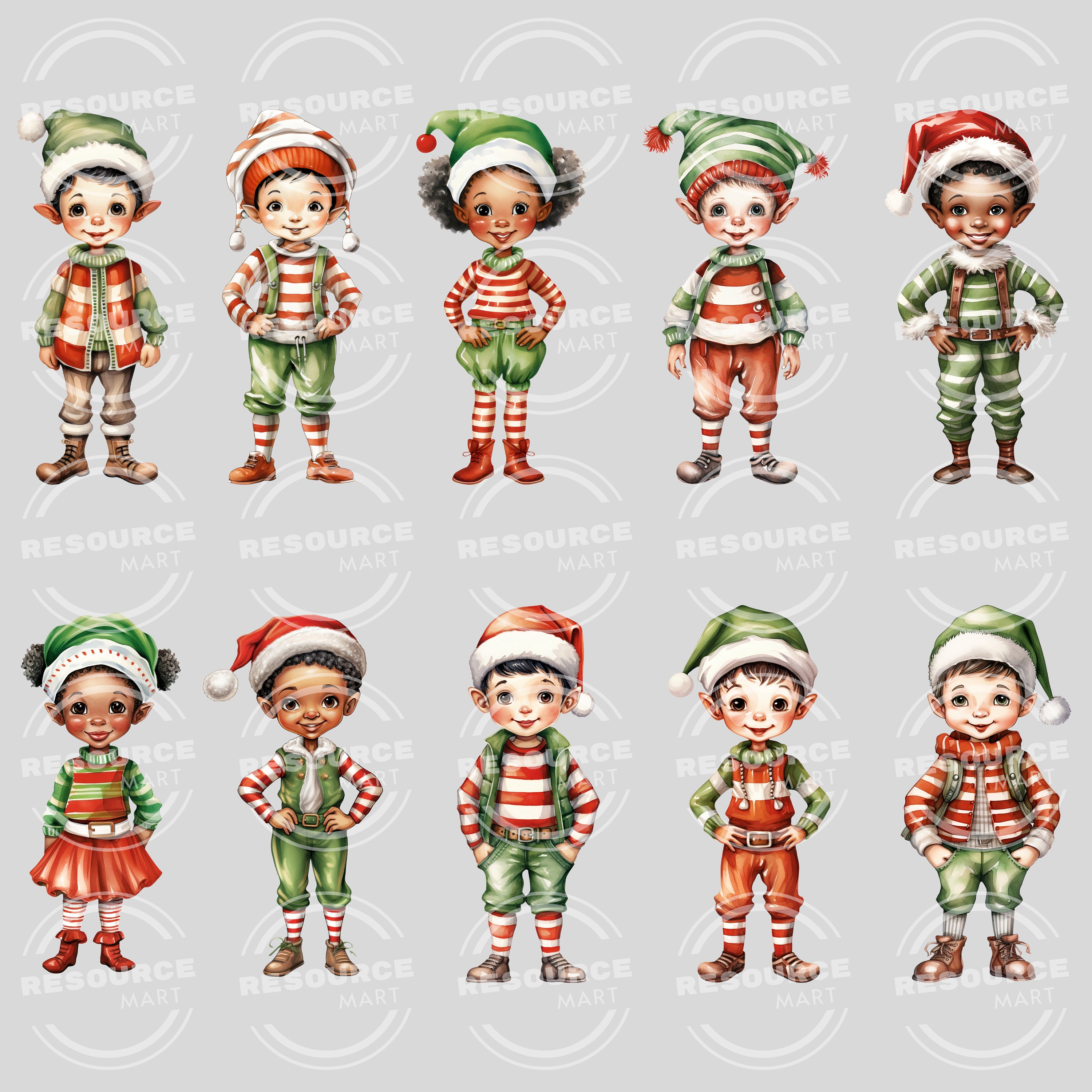 Santa's Helpers Christmas Elves Clip Art Transparent Elf PNG, Winter ...