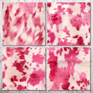 Seamless Pink Cowhide Digital Paper, Scrapbook, Tileable Leather ...