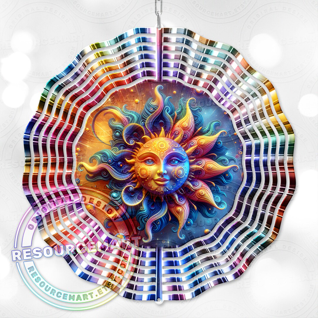 3d Celestial Wind Spinner Sublimation Design, Digital Download, 10 Inch ...