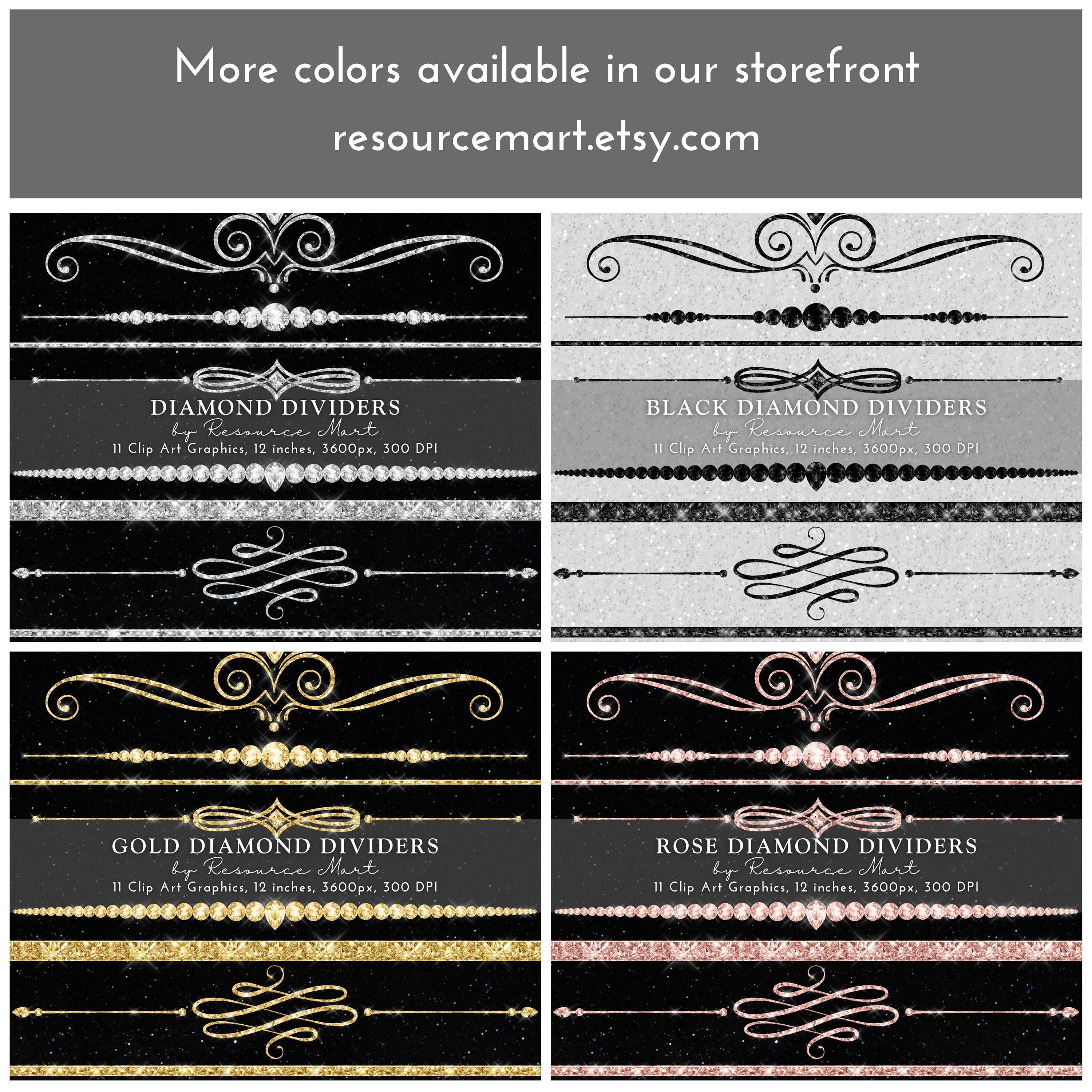 Diamond Dividers Clipart Transparent PNG Luxe Luxury Glam Bling Clip ...