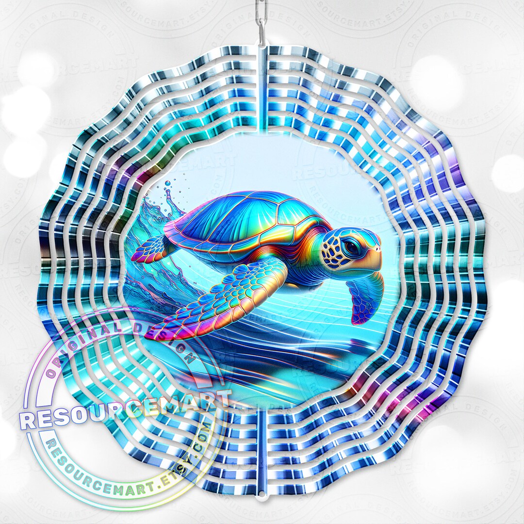 3d Sea Turtle Wind Spinner Sublimation Design, Digital Download, 10 ...