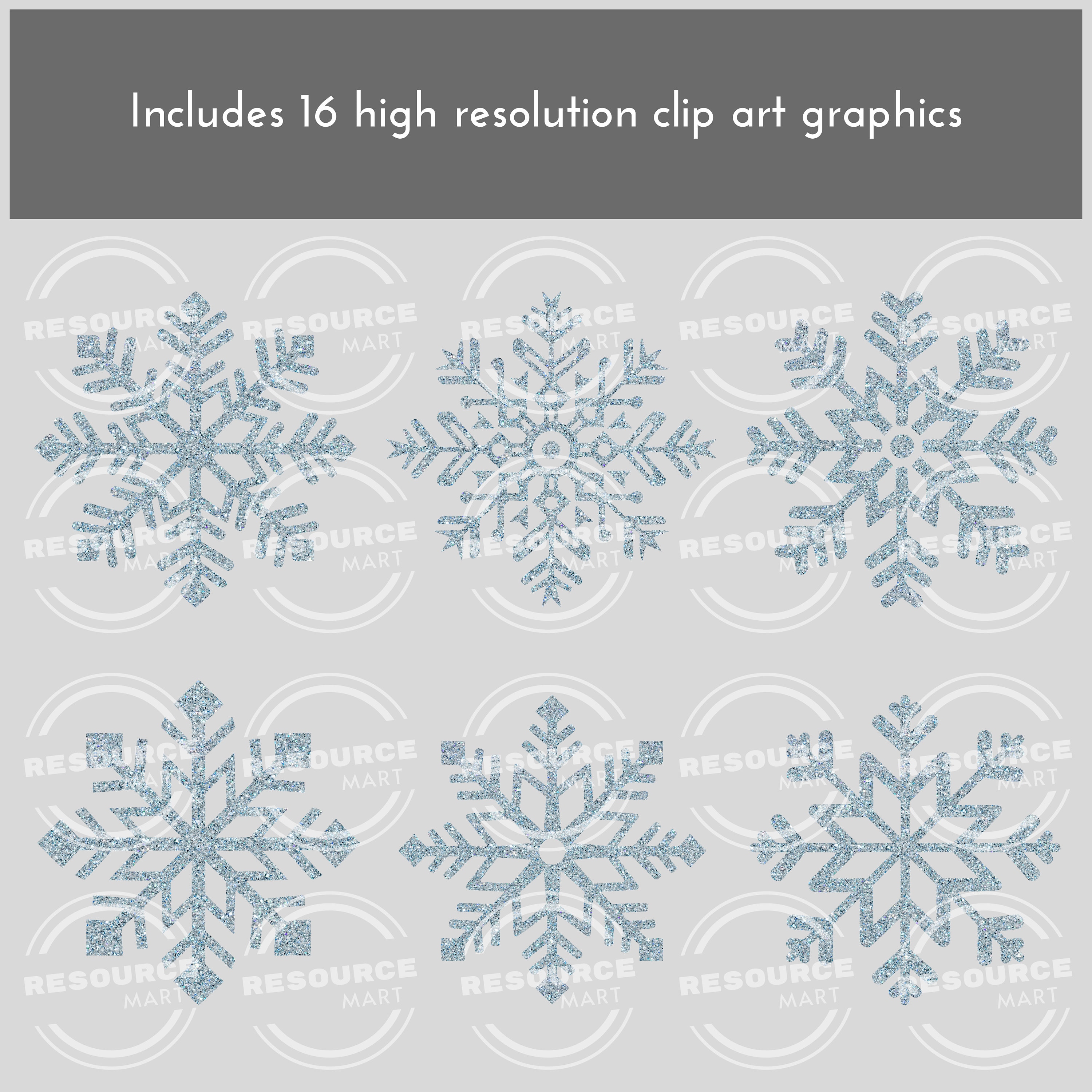 Icy Blue Glitter Snowflake Clipart Transparent PNG, Winter Christmas ...