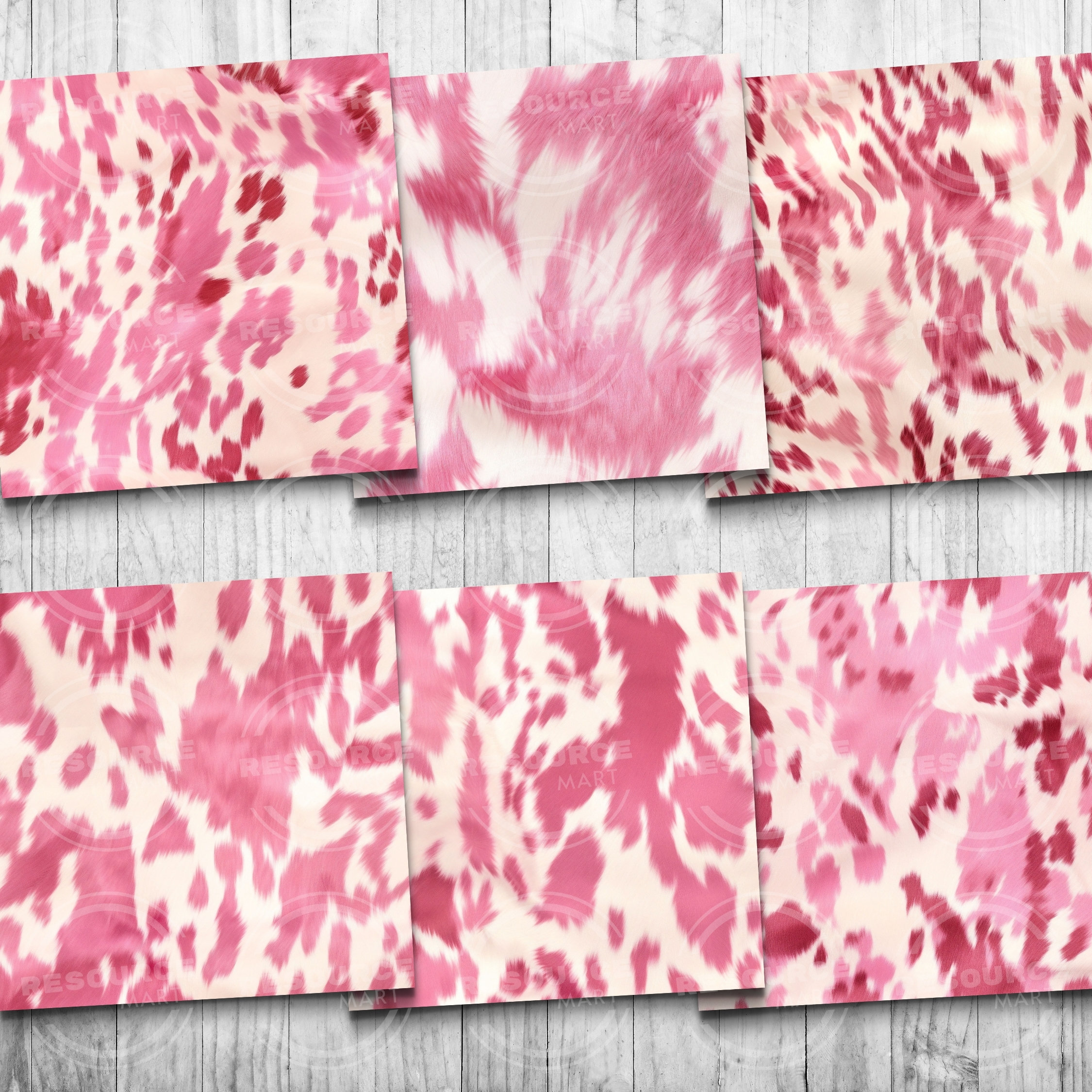 Seamless Pink Cowhide Digital Paper, Scrapbook, Tileable Leather ...