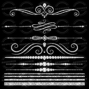 Diamond Dividers Clipart Transparent PNG Luxe Luxury Glam Bling Clip ...