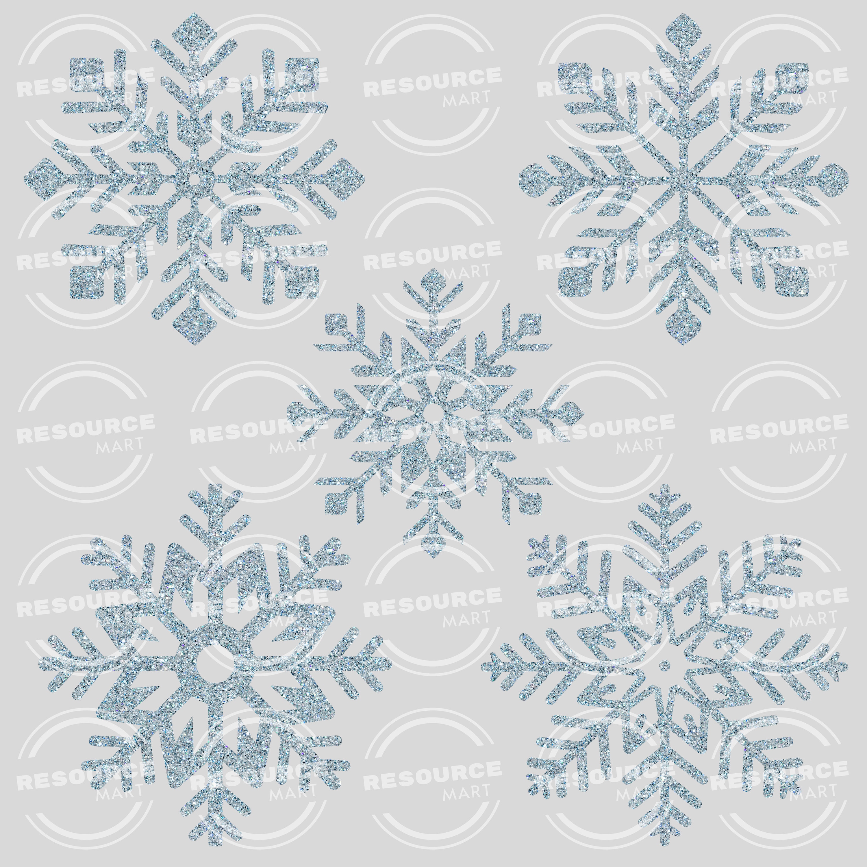 Icy Blue Glitter Snowflake Clipart Transparent PNG, Winter Christmas ...