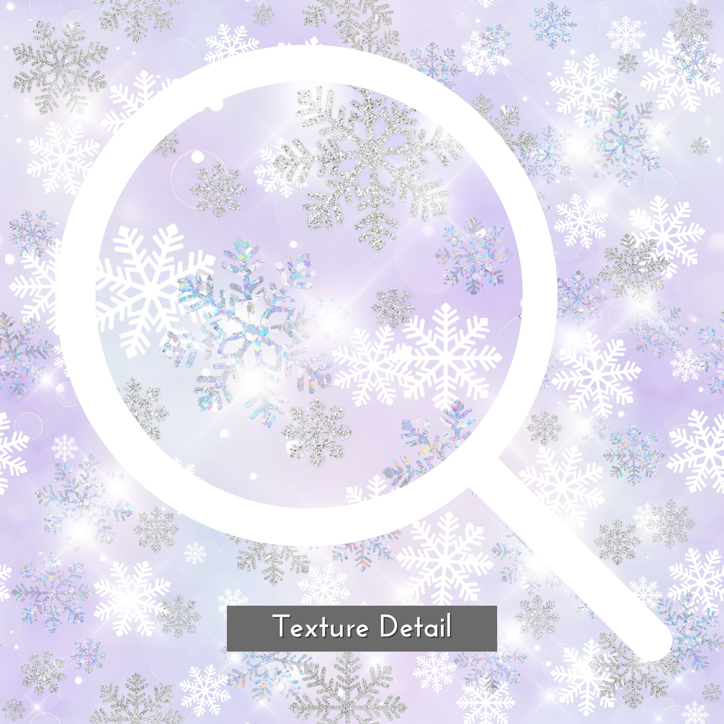 Glittery Pastel Snowflakes Winter Digital Paper, Seamless Printable ...