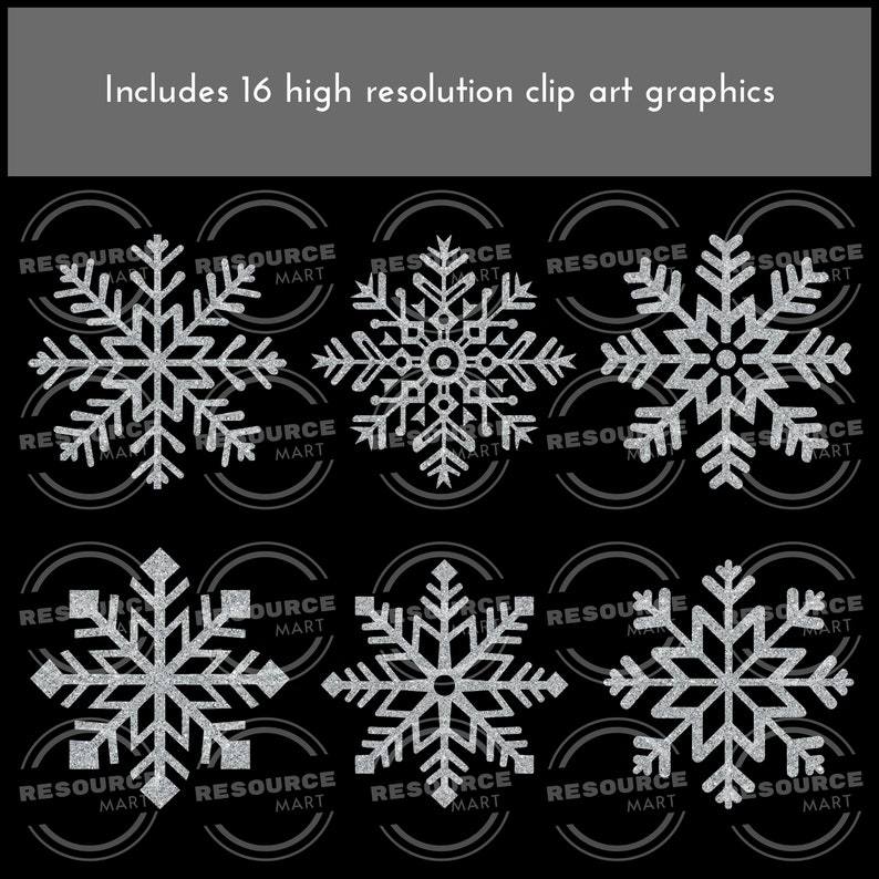 Silver Glitter Snowflake Clipart Transparent PNG, Winter Christmas Clip ...