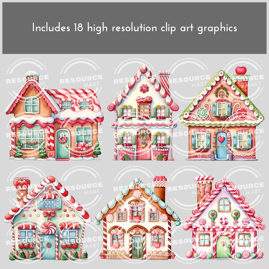 Christmas Gingerbread House Clipart Transparent PNG Xmas - Etsy
