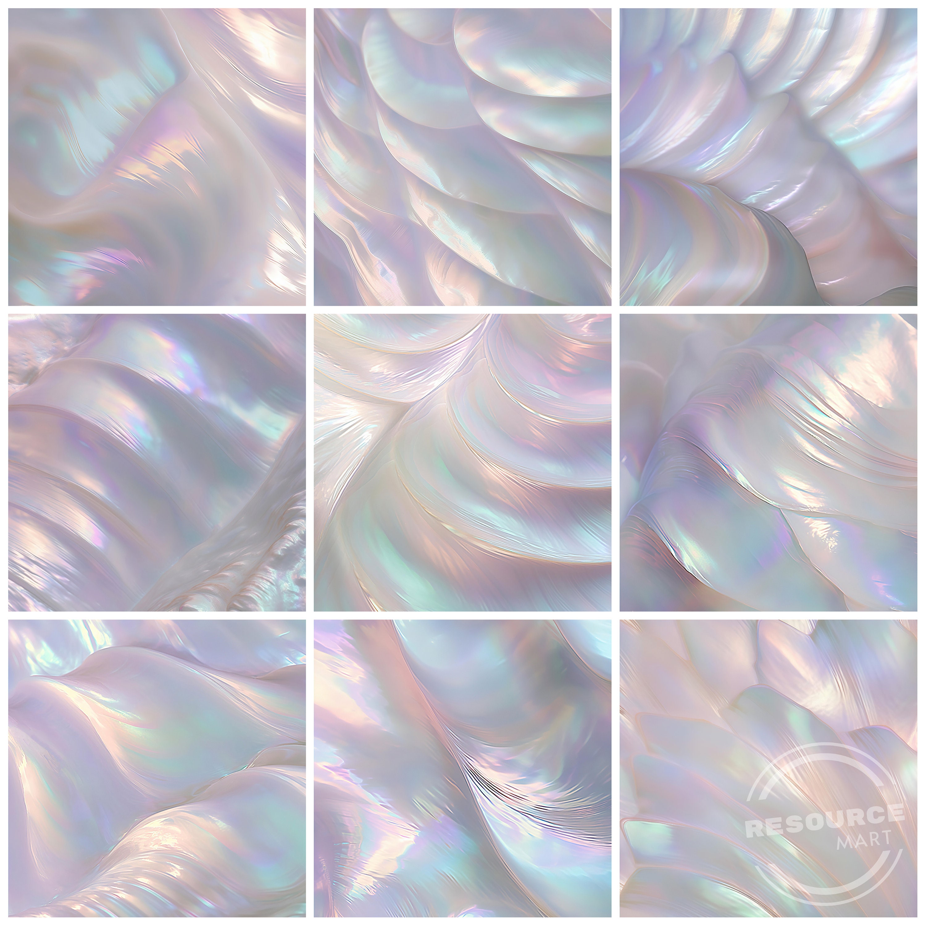 Mother of Pearl Digital Paper, Iridescent Scrapbook Paper, Pearlescent ...
