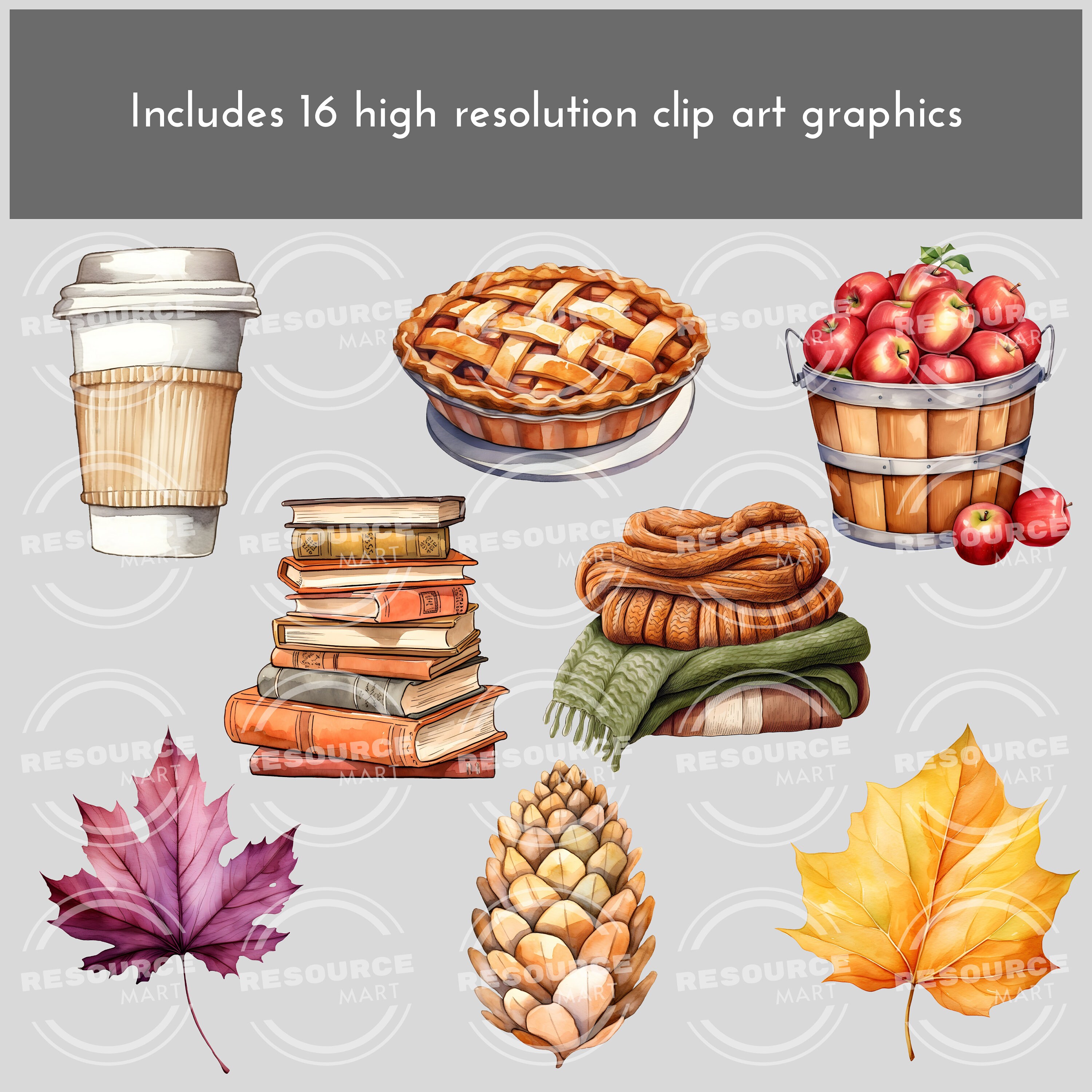 Cozy Fall Clip Art Transparent PNG, Autumn Thanksgiving Clipart ...