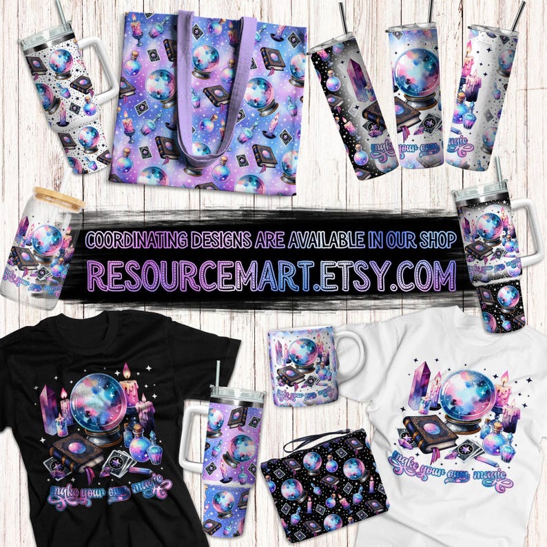 Make Your Own Magic Mug Wrap Design, Pastel Witchy 11oz 12 Oz 15 Ounce ...