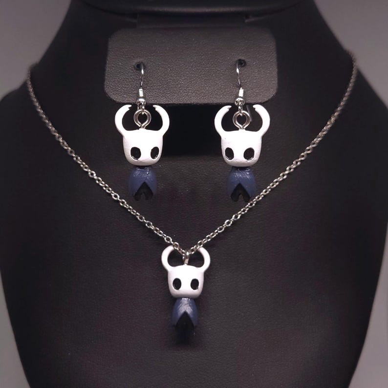 Hollow Knight Silksong Inspired Earrings+necklace Set Knight, Grub, and ...