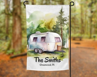 Welcome to Our Campsite Personalized Garden Flag Custom Camping Flag ...