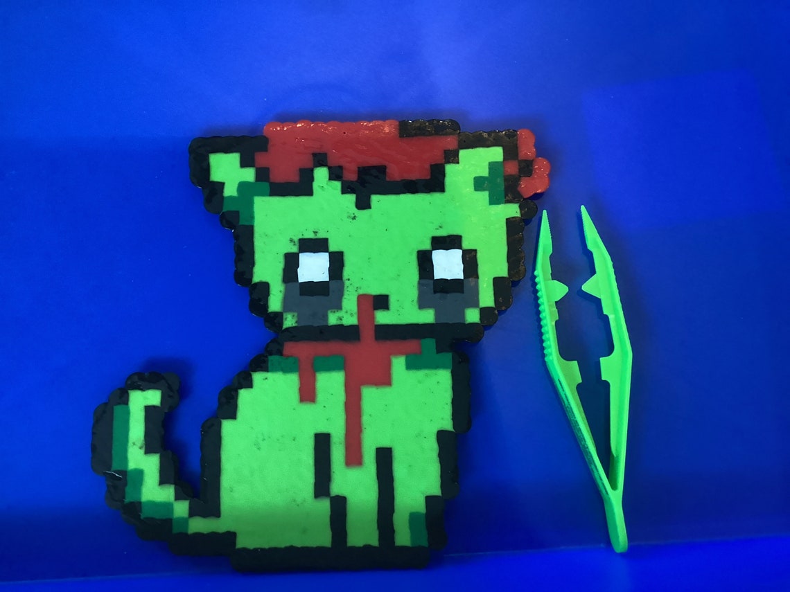 Zombie Cat Perler Bead - Etsy