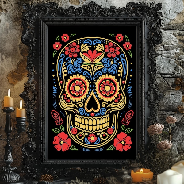 Sugar Skull Poster - Etsy
