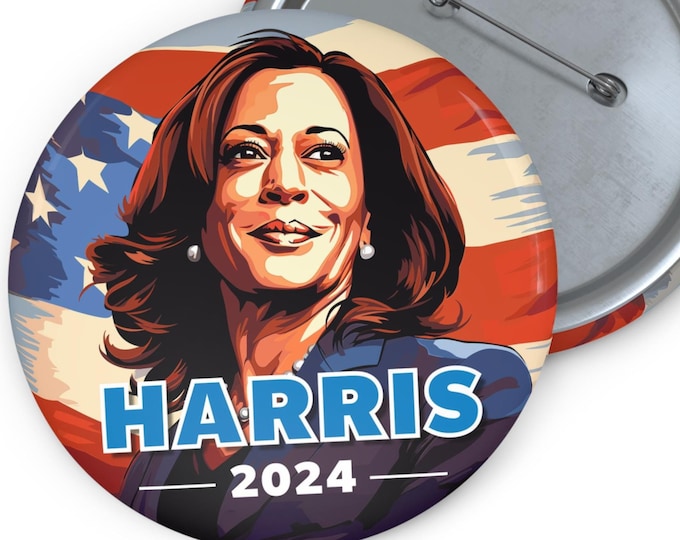 Kamala Harris for President 2024 Round Vinyl Bumper Stickers - Etsy