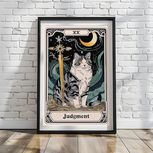 Judgment Cat - Hilarious Tarot Card Print - Etsy