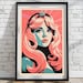 Pop Art Stellar Pink Princess Illustration - Print - Etsy