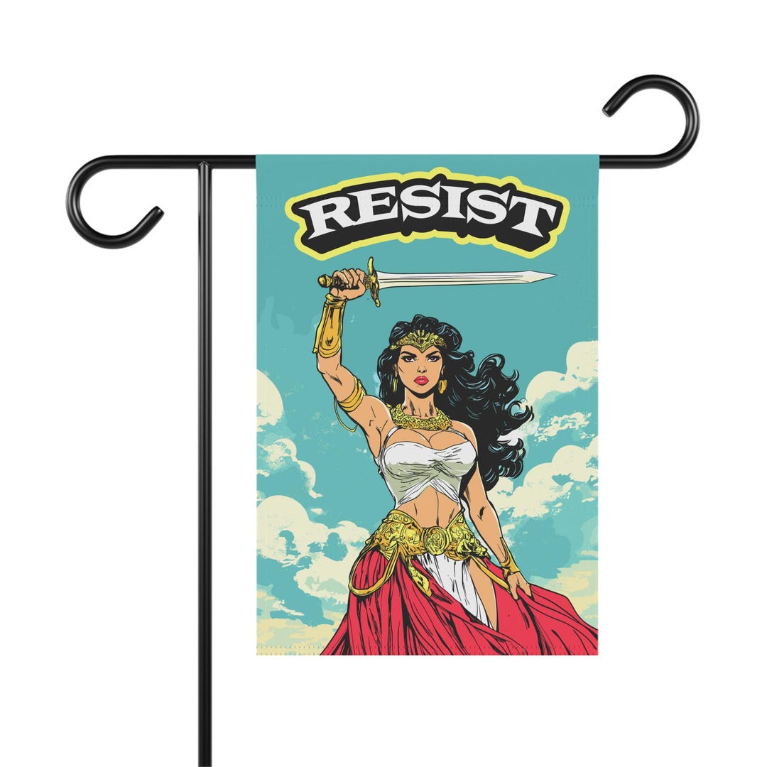 Female Resistance Warrior - Garden Flag, Banner Flag - Anti-trump, Pro ...
