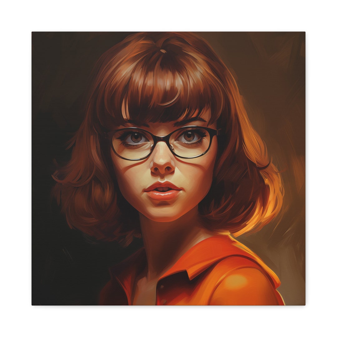 Portrait of a Young Woman in Orange - Etsy