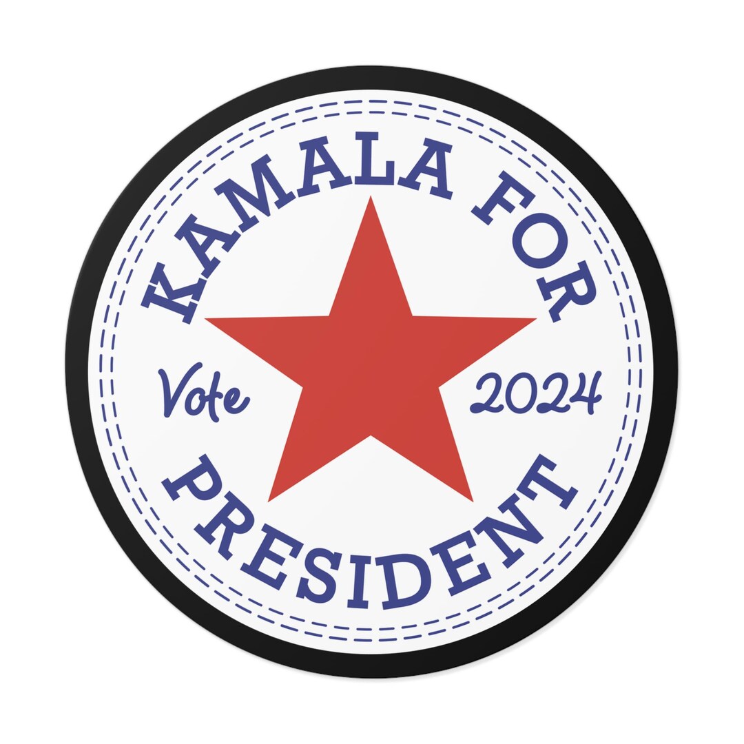 Kamala Harris for President 2024 - Round Vinyl Bumper Stickers - Etsy