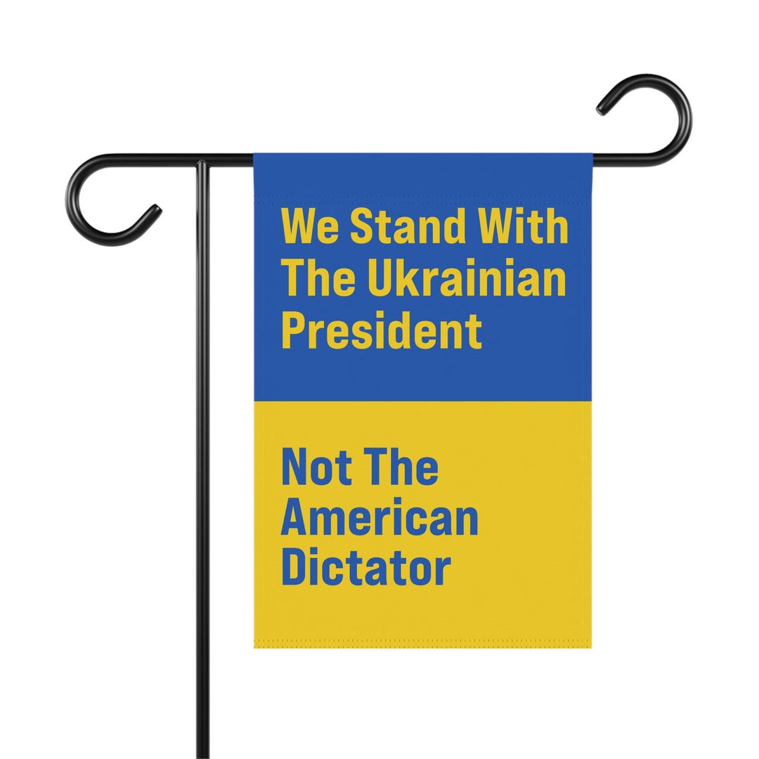 We Stand With the Ukrainian President Banner Flag, Zelensky, Pro ...