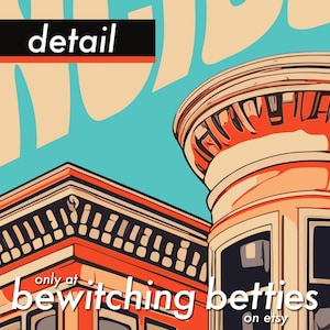 Haight-ashbury Illustrated Poster Print - San Francisco Street Scene ...