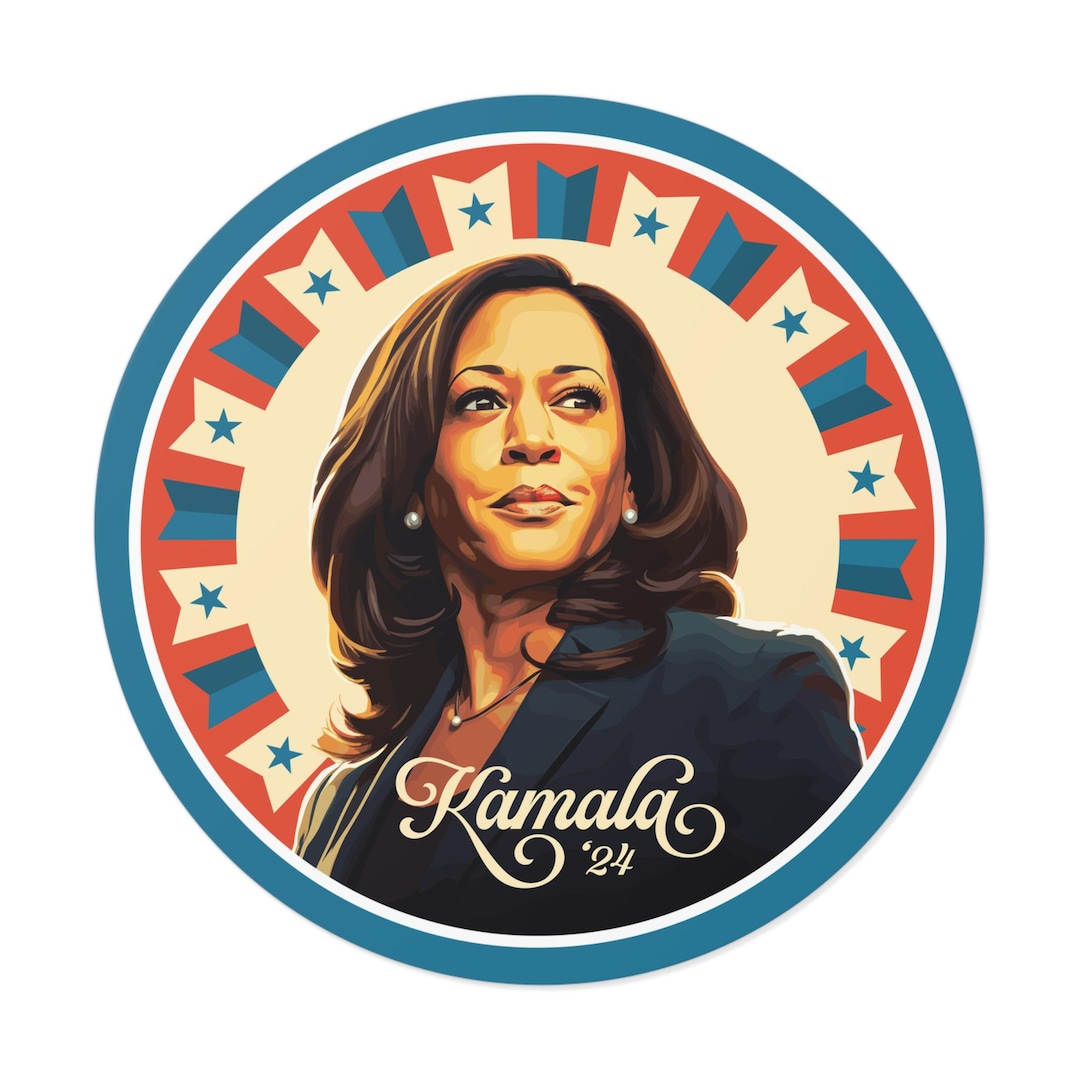 Kamala Harris for President 2024 - Round Vinyl Bumper Stickers - Etsy